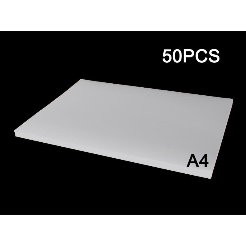 50 Sheets A4 Waterproof Blue Transparent Printing Paper Film Self Adhe ...