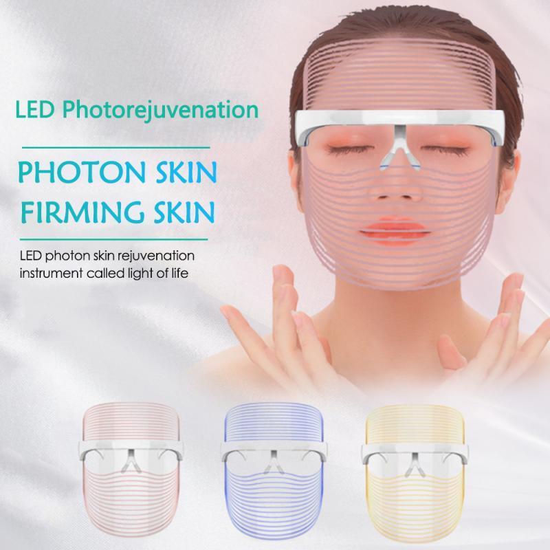 3 Color Photon LED Light Therapy Anti Acne Wrinkle Rejuvenation Beauty ...